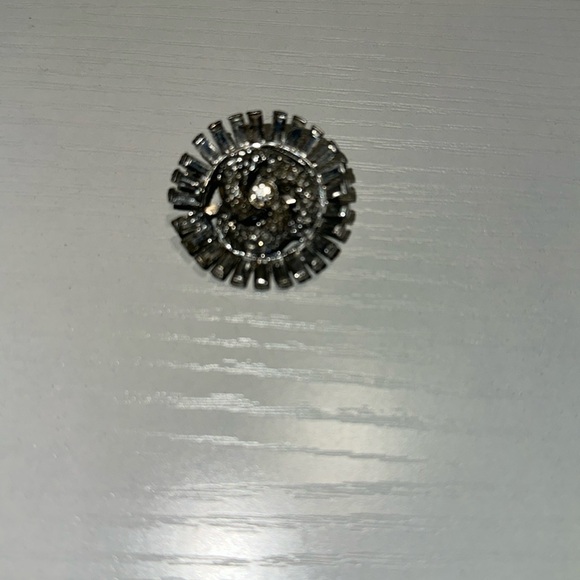 Jewelry | Vintage Silver Spiral Button | Poshmark